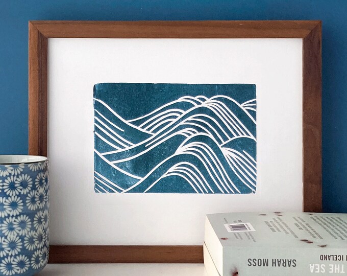 Japanese Waves Block Print - Etsy