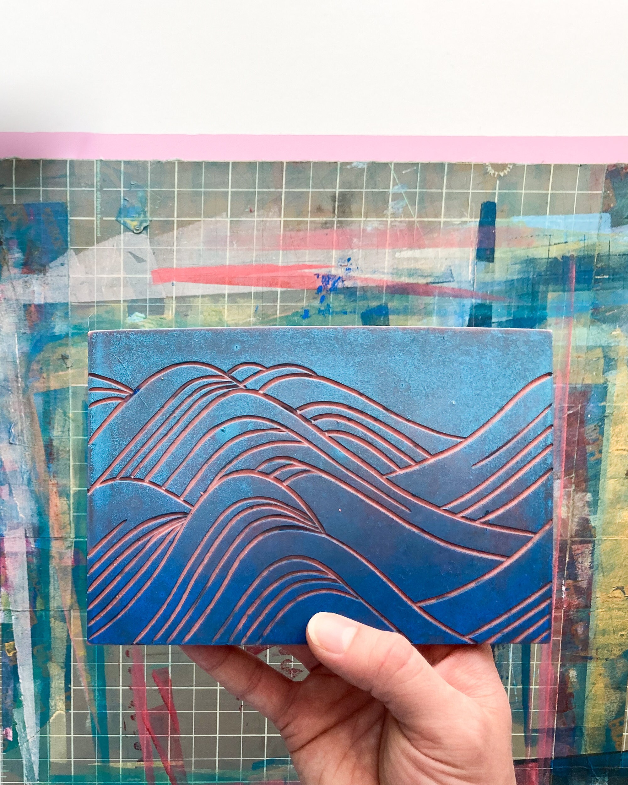 Japanese Waves Original Block Print Water Pattern - Etsy