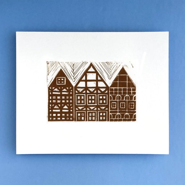 Linocut Folk Art - Etsy