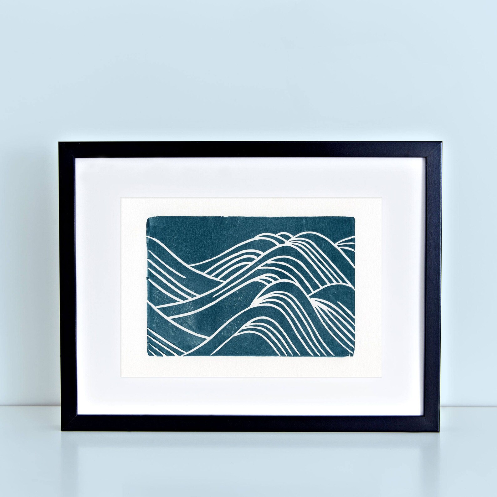 Japanese Waves Original Block Print Water Pattern - Etsy