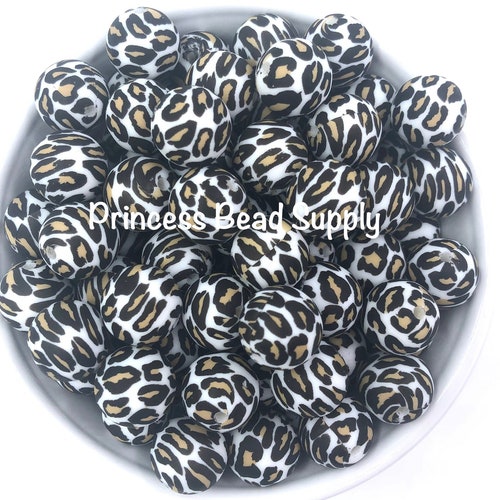 15mm Leopard Silicone Beads Leopard Silicone Beads Animal - Etsy