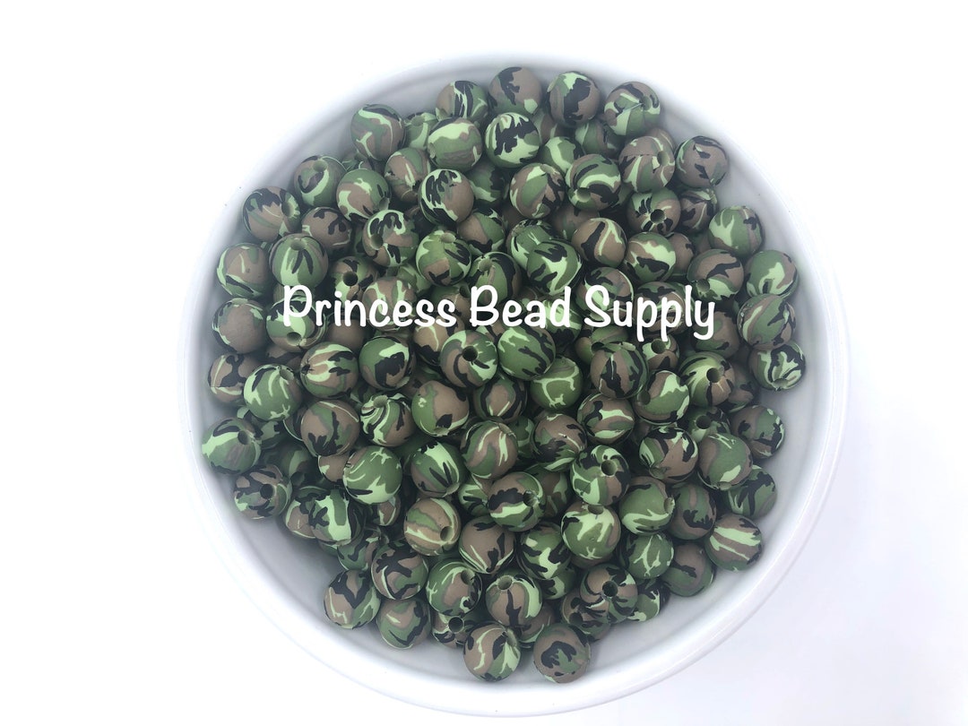 9mm Camo Print Silicone Beads - Etsy