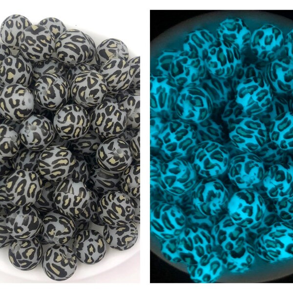 Glow In The Dark Leopard Beads Etsy