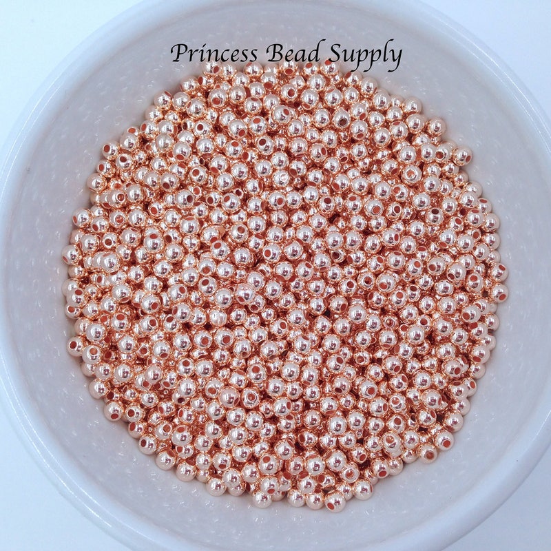 Rose Gold Spacer Beads - Etsy