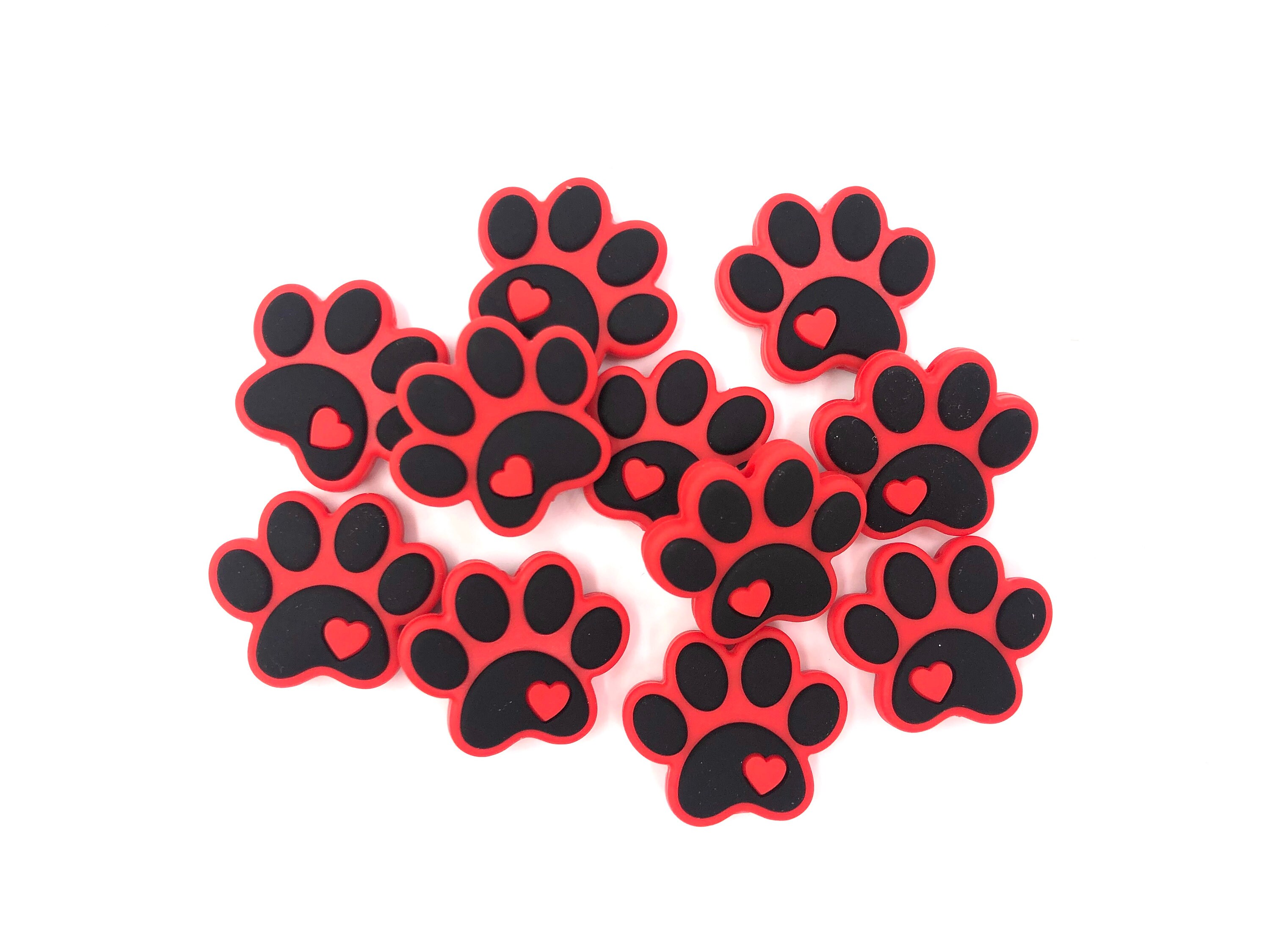 Red Paw Print Clipart