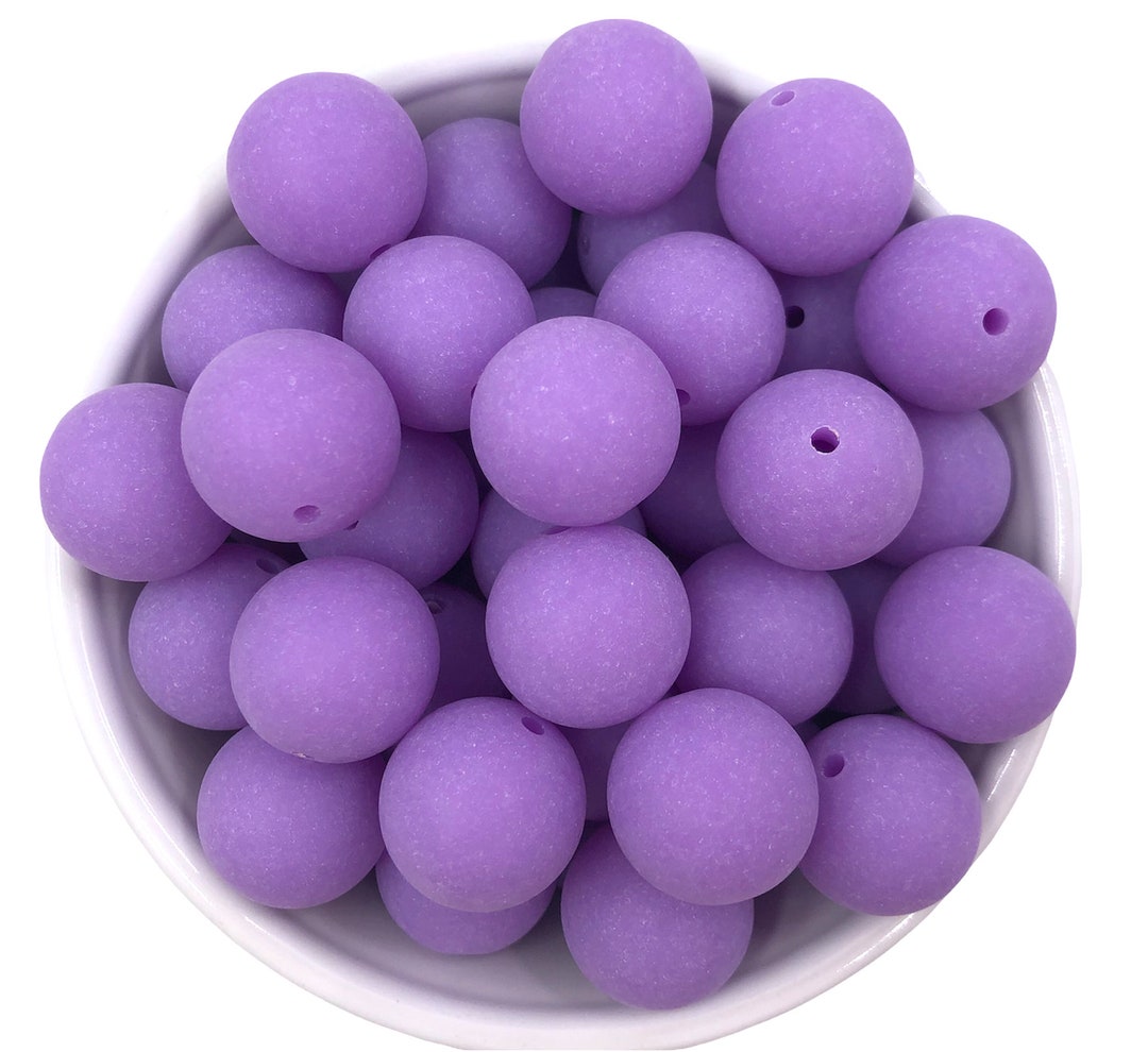 20mm Neon Light Purple Matte Solid Chunky Acrylic Beads - Etsy