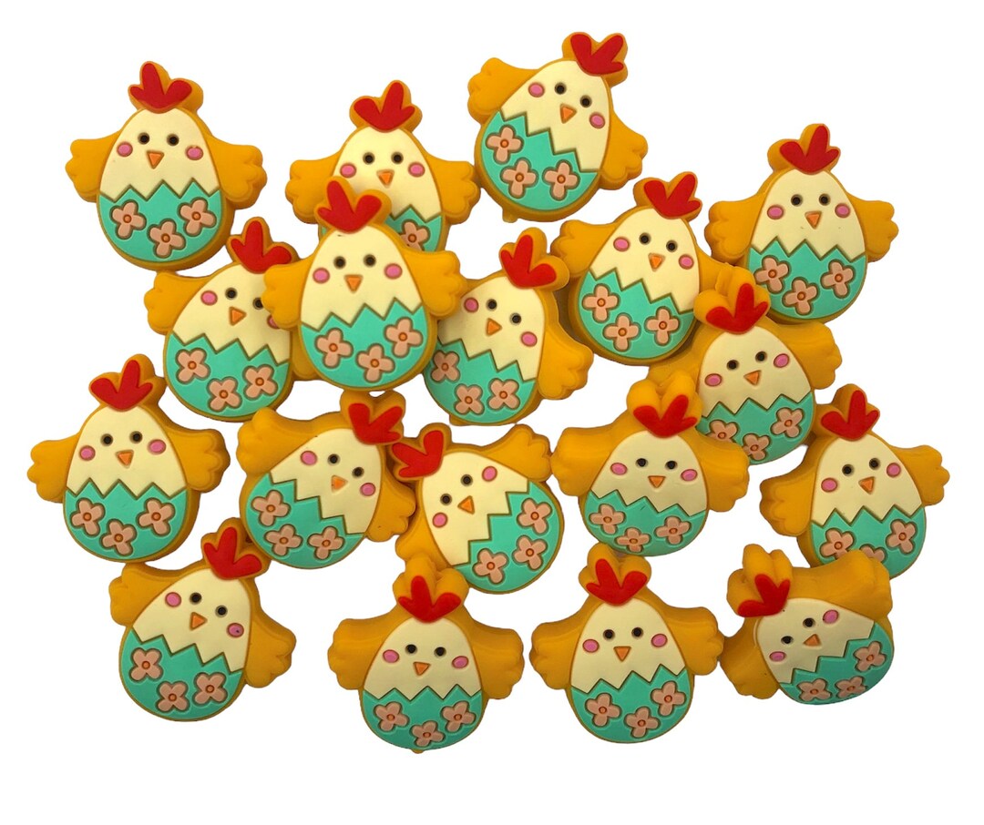 Easter Chick Silicone Beadsgreen Easter Chick Silicone - Etsy