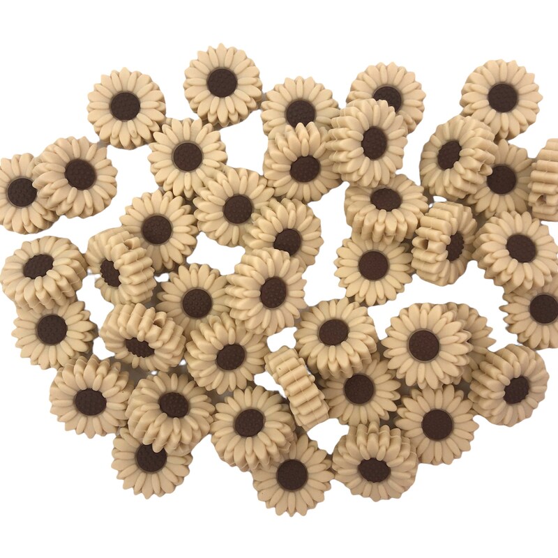 20 Mm Silicone Daisy Bead - Etsy