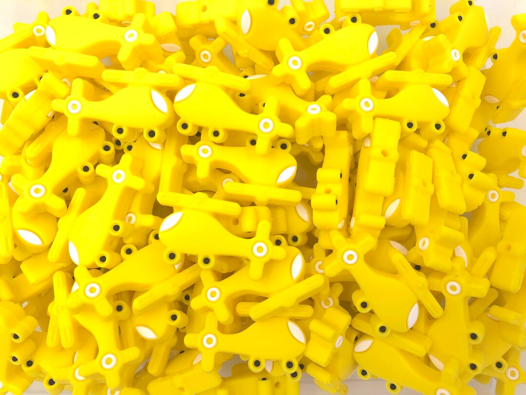 Yellow Helicopter Silicone Beads - Etsy