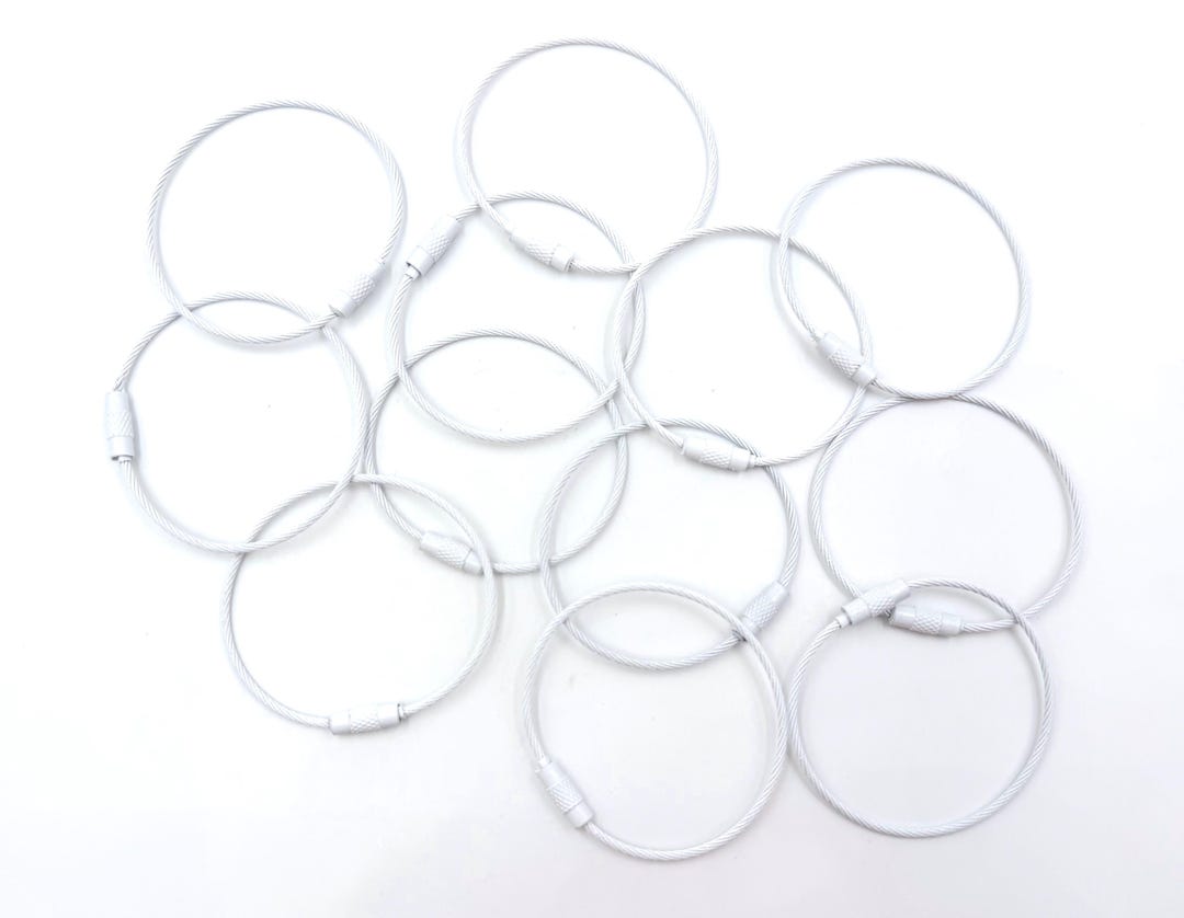 White Stainless Steel Wire Cable Rings, Wire Cable Hoops, Wire Cable ...