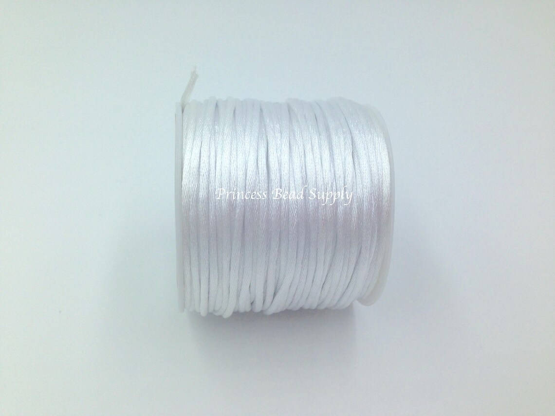 50 Yards of 1.5mm White Satin Nylon Cord NEW MEGA ROLL 50 | Etsy