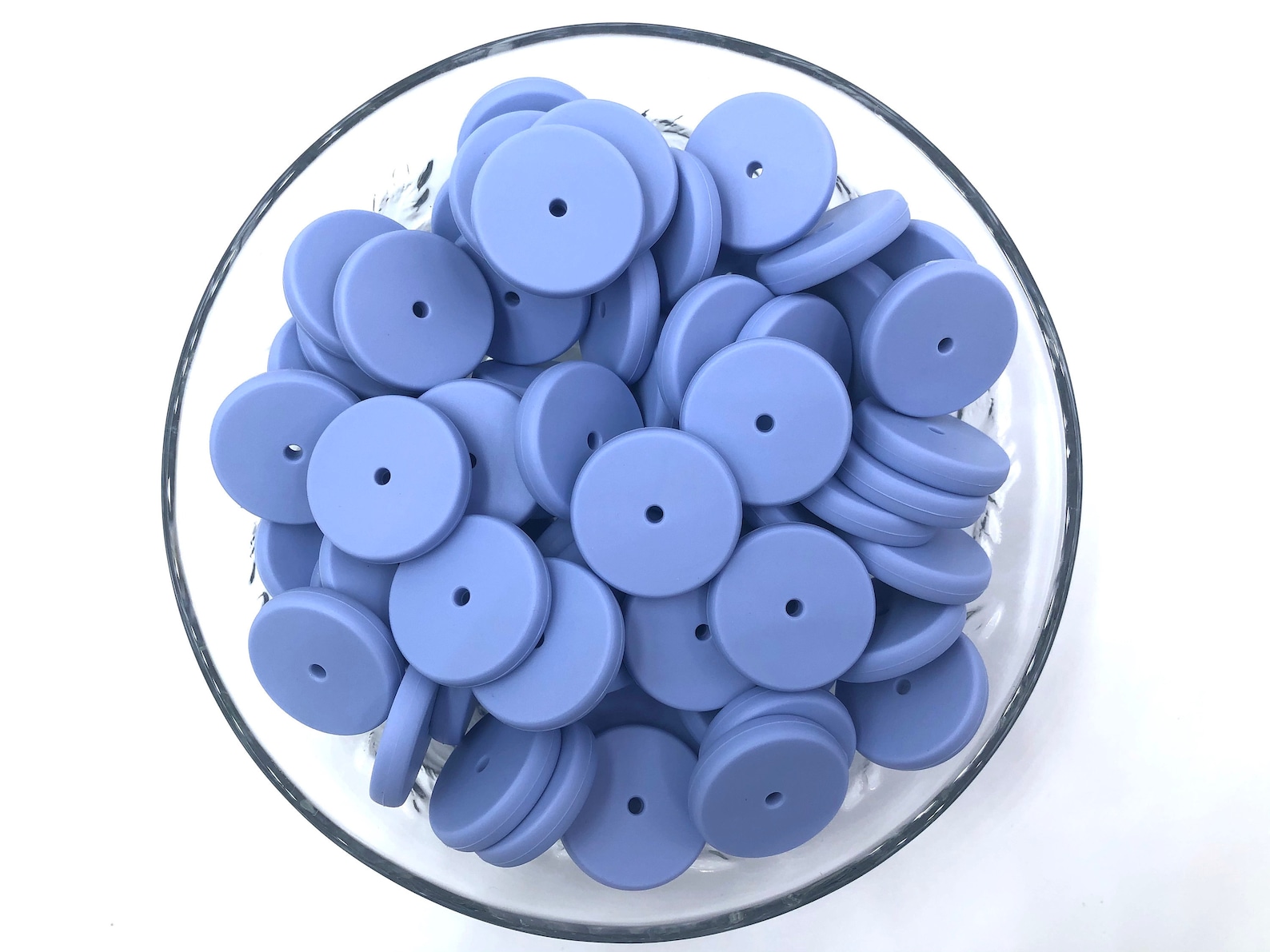 NEW 25mm Tranquility Blue Coin Silicone Beads Flat Silicone - Etsy