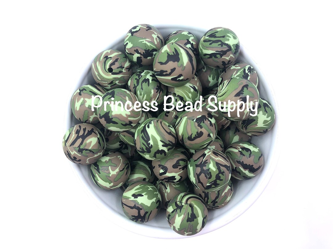 19mm Camo Print Silicone Beads - Etsy