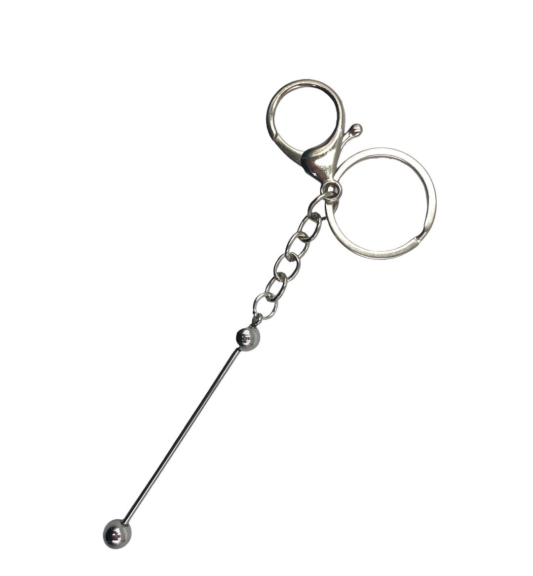 Silver Key Chain Bars Beadable Key Chain Key Chain Bar - Etsy