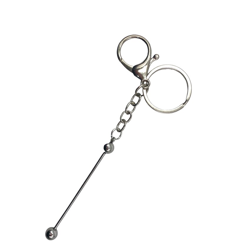 Silver Key Chain Bars Beadable Key Chain Key Chain Bar - Etsy
