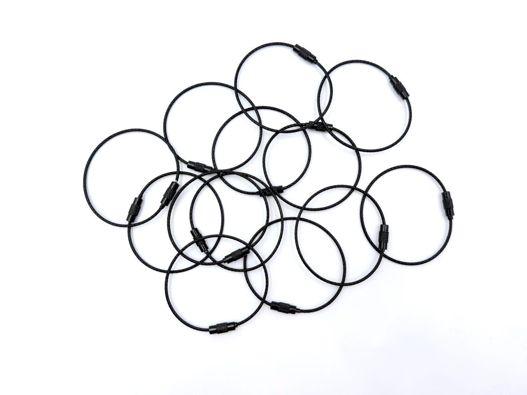 Black Stainless Steel Wire Cable Rings, Wire Cable Hoops, Wire Cable ...