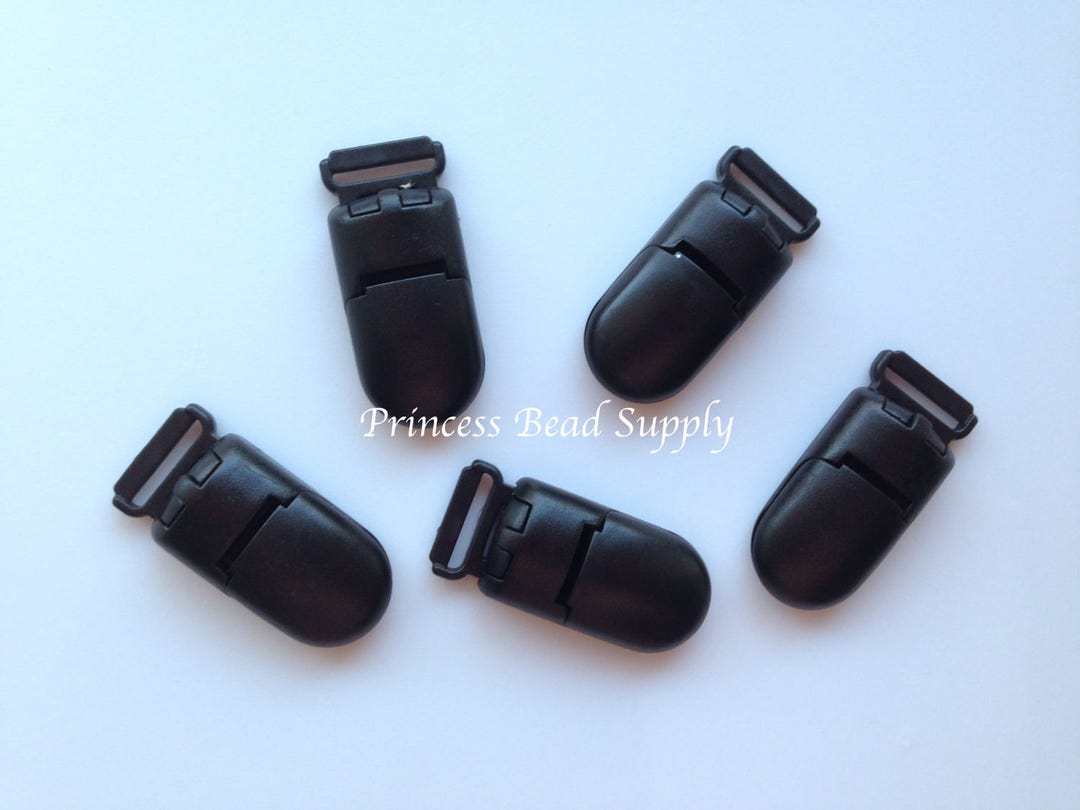 Black Plastic Pacifier Clip, Paci Clip, Plastic Paci Clip, Pacifier ...