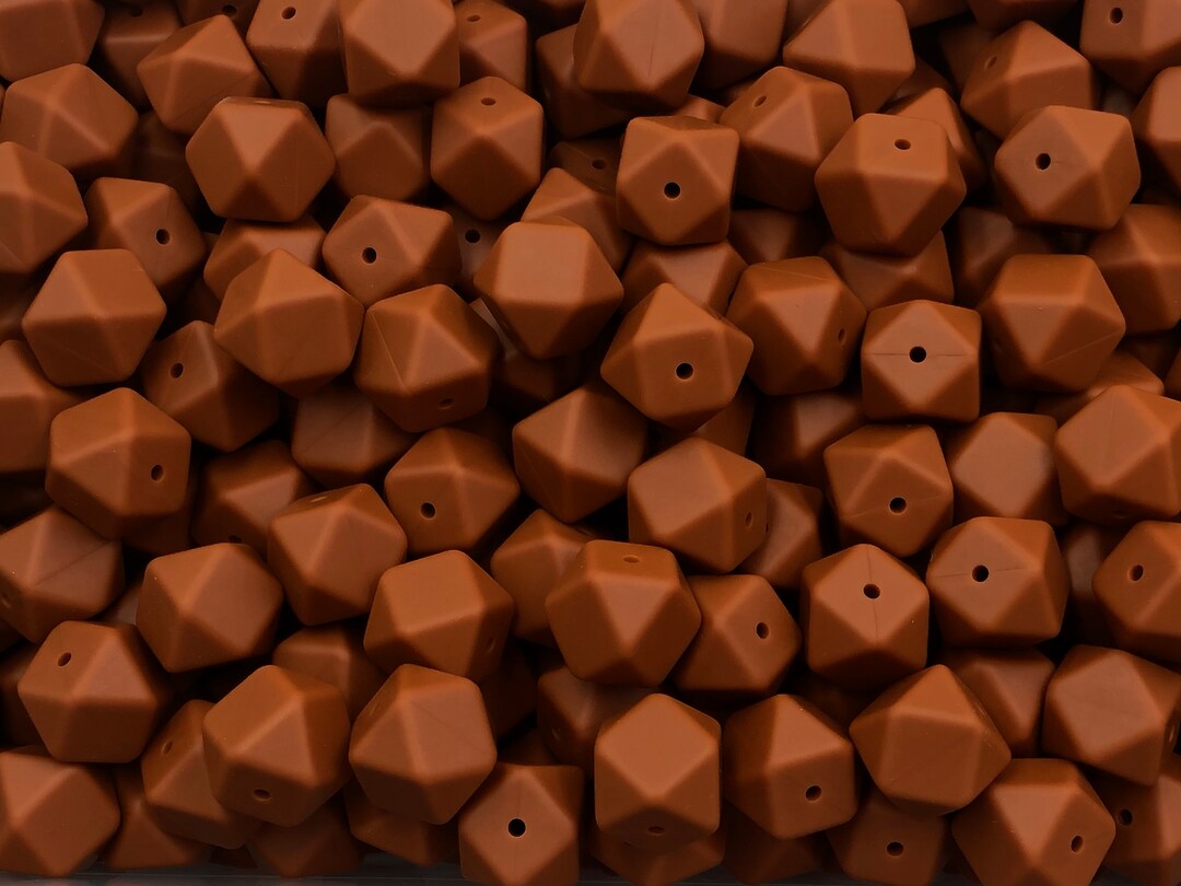 14mm Spice Brown Mini Hexagon Silicone Beads - Etsy