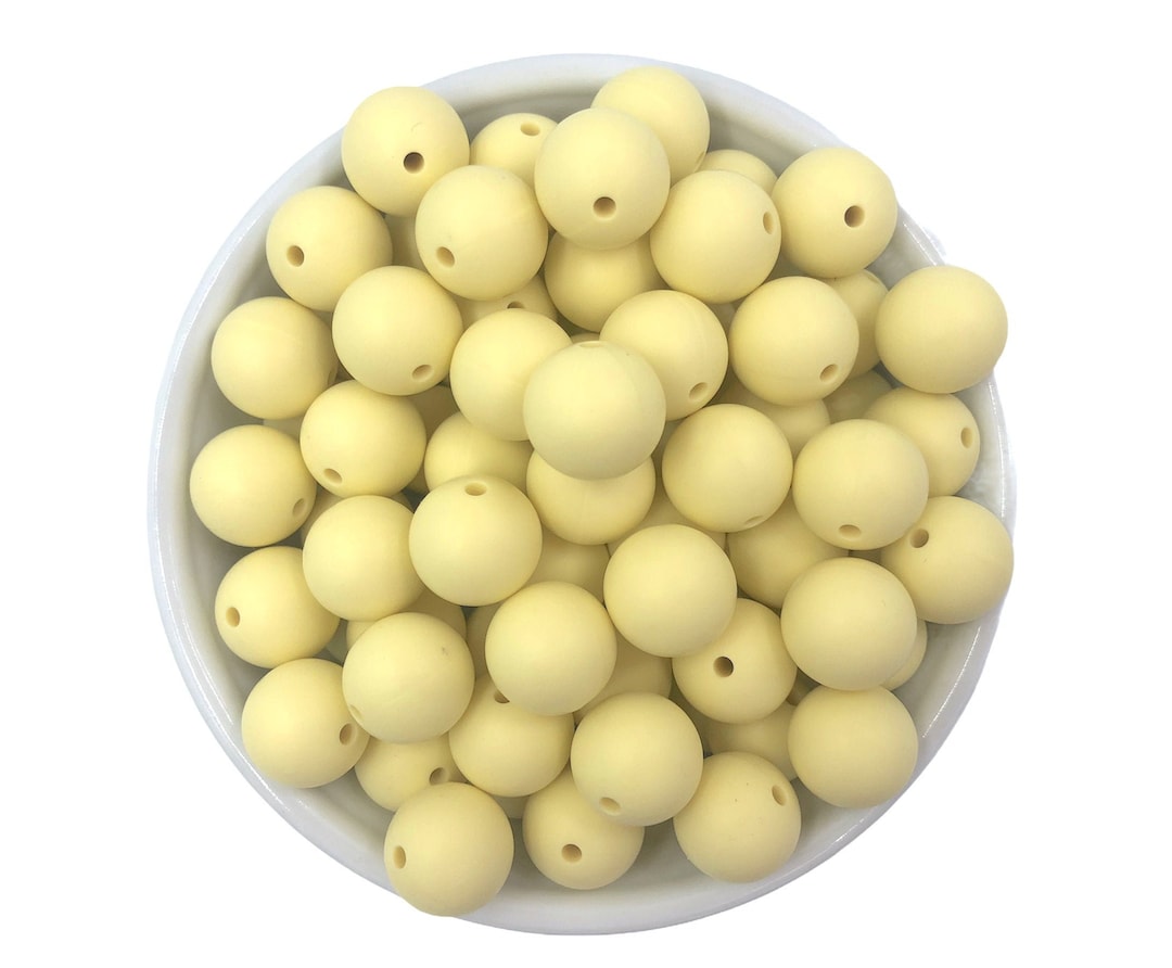 15mm Butter Yellow Silicone Beads, Silicone Beads, Silicone Beads ...