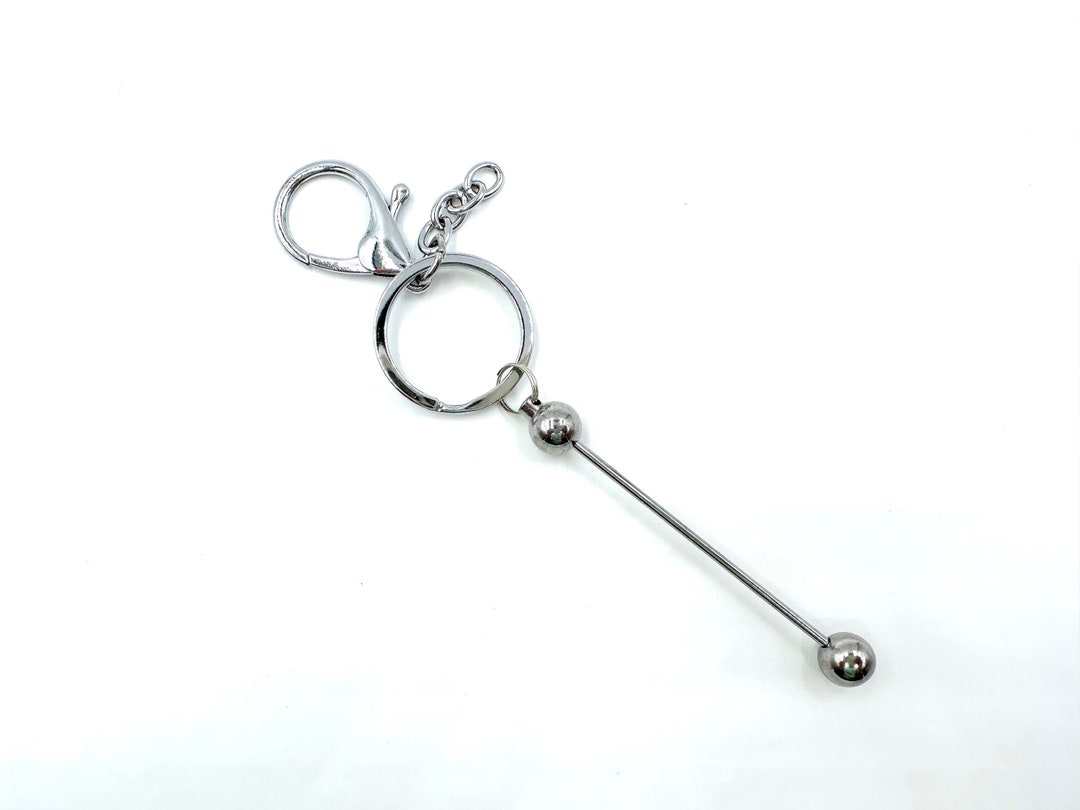 Silver Key Chain Bars, Beadable Key Chain, Key Chain Bar Blanks ...