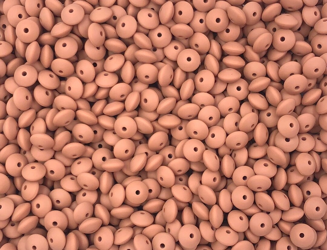 Coral Spice Lentil Saucer Silicone Beads - Etsy