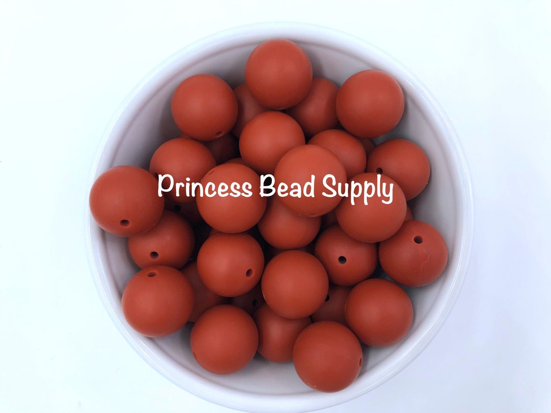 19mm Rust Silicone Beads, Set of 5 or 10 - Etsy