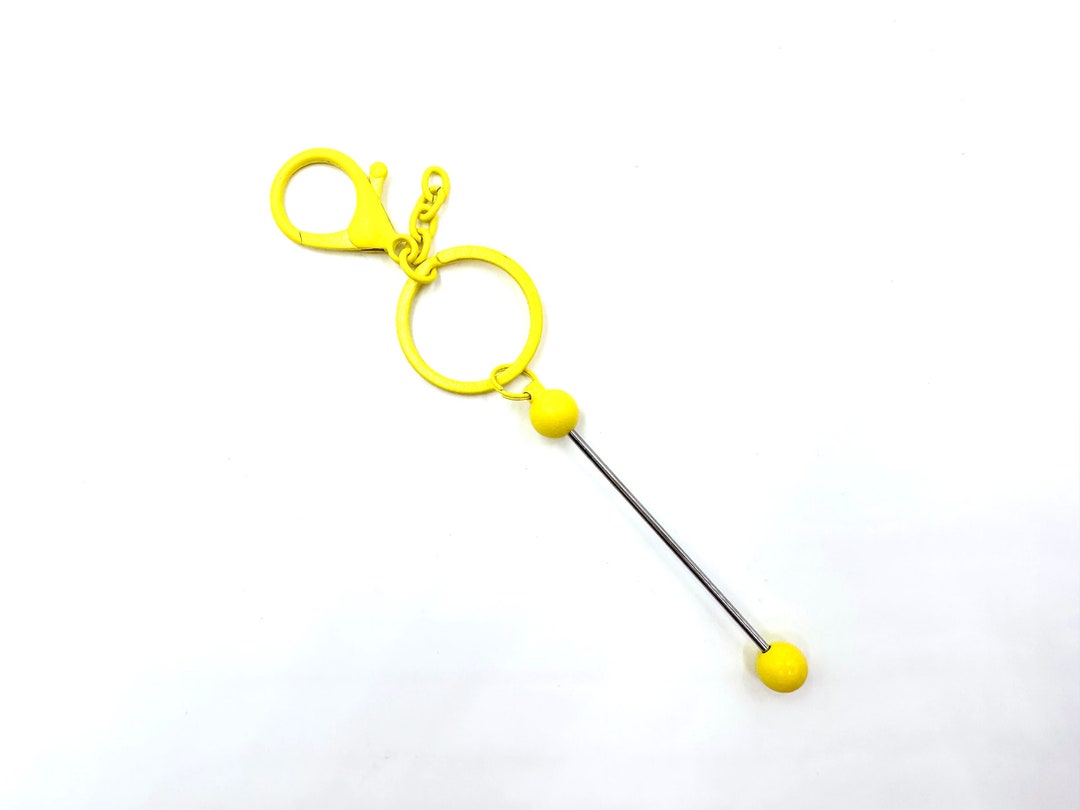 Yellow Key Chain Bars, Beadable Key Chain, Key Chain Bar Blanks ...