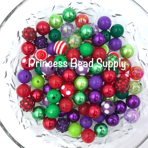 Red 12mm Bead Mix 100 12mm Chunky Bulk Beads 12mm Bulk Bead - Etsy
