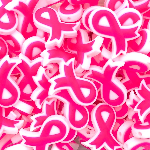 Pink Ribbon Beads - Etsy
