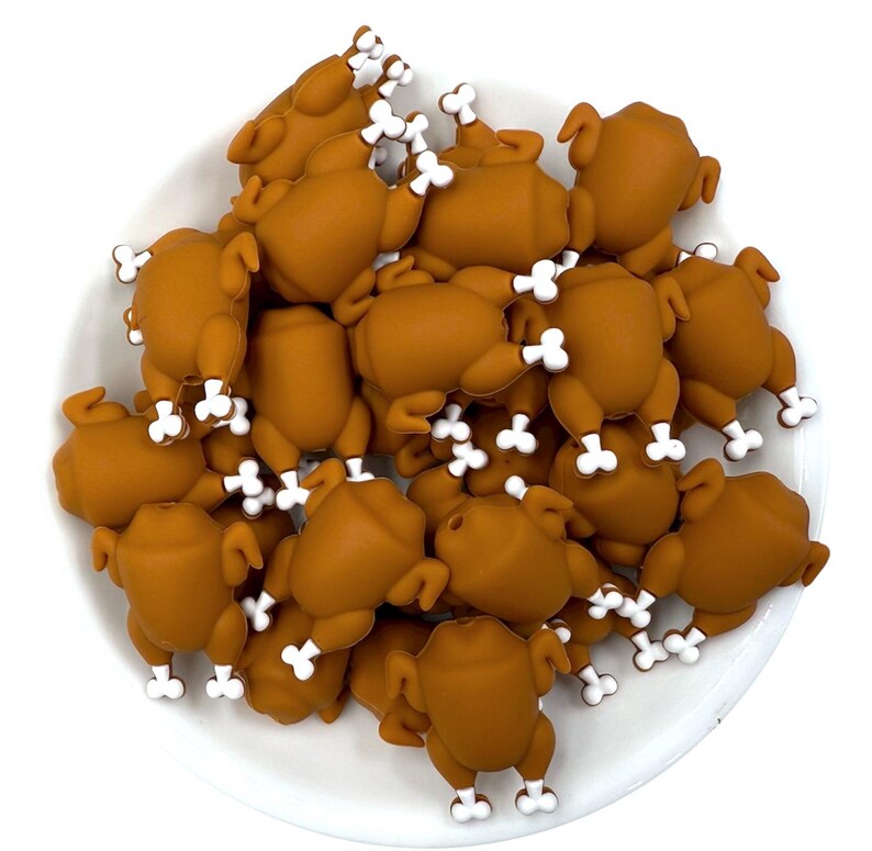 3D Cooked Thanksgiving Turkey Silicone Focal Beads - Etsy
