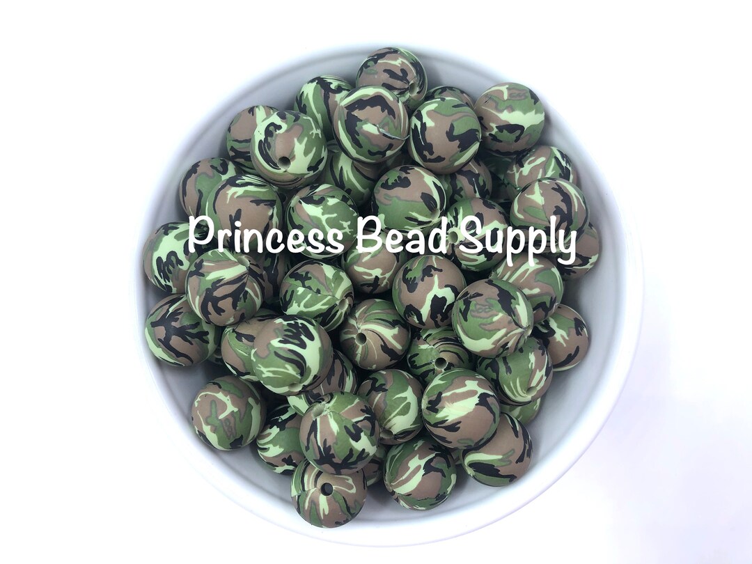 15mm Camo Print Silicone Beads - Etsy