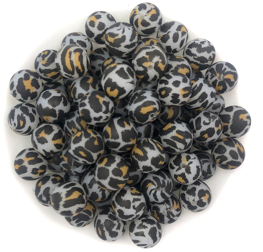 15mm Cheetah Print Glow in the Dark Silicone Beads - Etsy