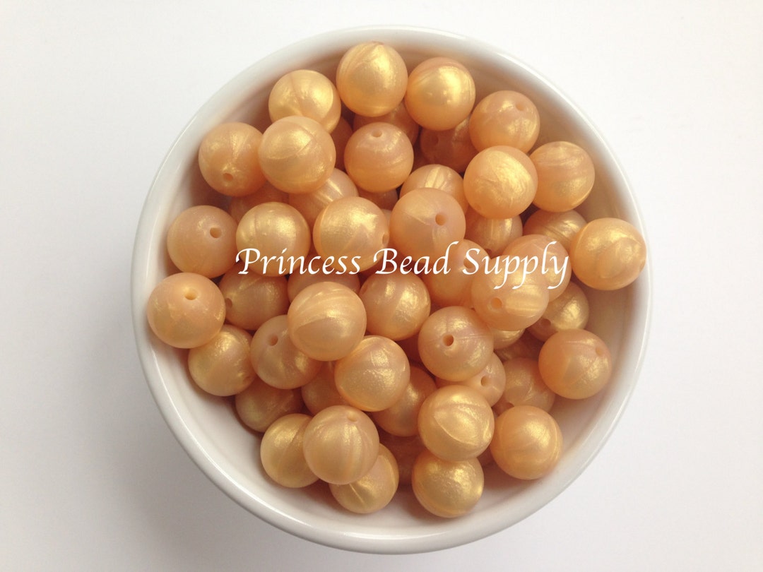 15mm Metallic Gold Silicone Beads - Etsy