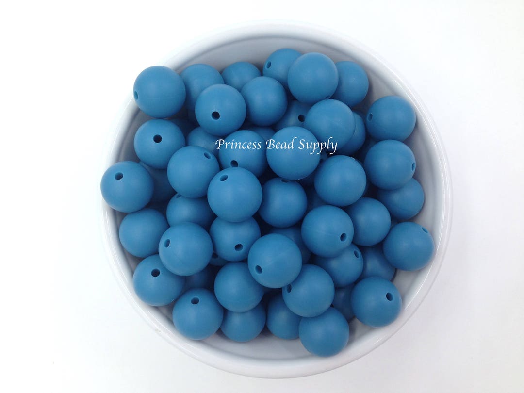 15mm Sea Blue Silicone Beads, Silicone Beads, Silicone Beads Wholesale ...