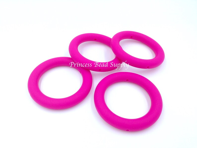 65mm Hot Pink Silicone Ring With Holes 65mm Round Circle - Etsy