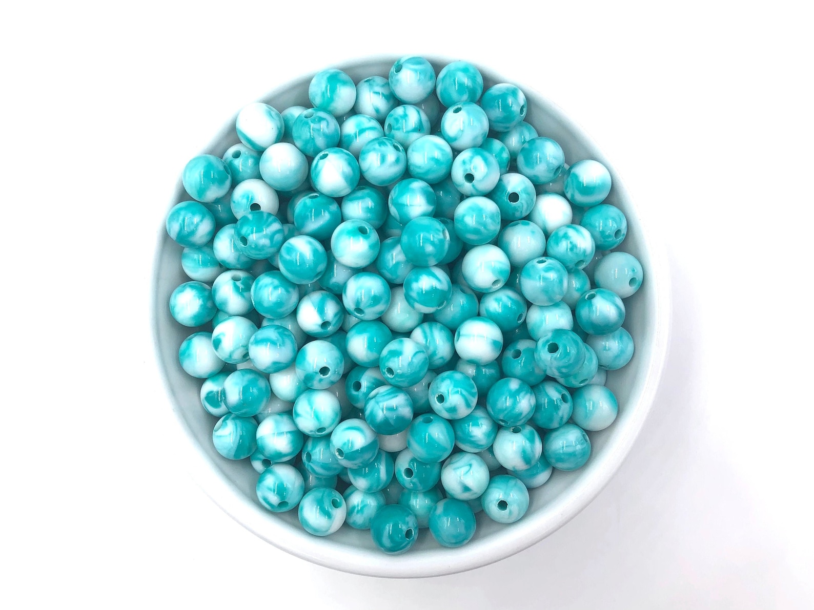 8mm Teal Marble Beads Marble Beads 8mm Acrylic Marble Beads - Etsy