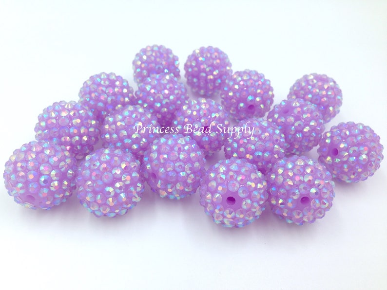 20mm Neon Light Purple AB Rhinestone Chunky Beads 20mm Neon - Etsy