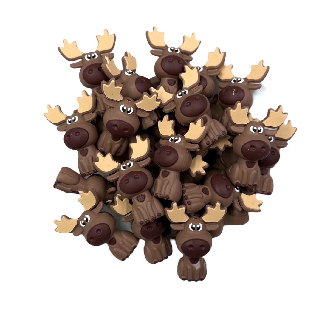 Moose 3D Silicone Focal Beads - Etsy