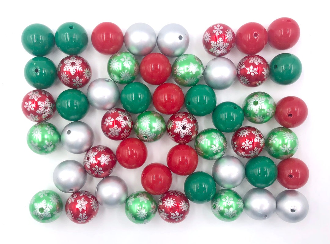 Snowflake Chunky Acrylic Bead Mix - Etsy