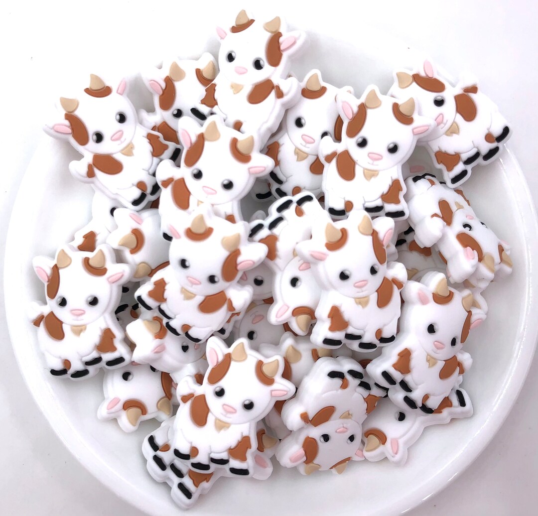 White Goat Silicone Beads, Goat Silicone Beads, Goat Shaped Silicone ...