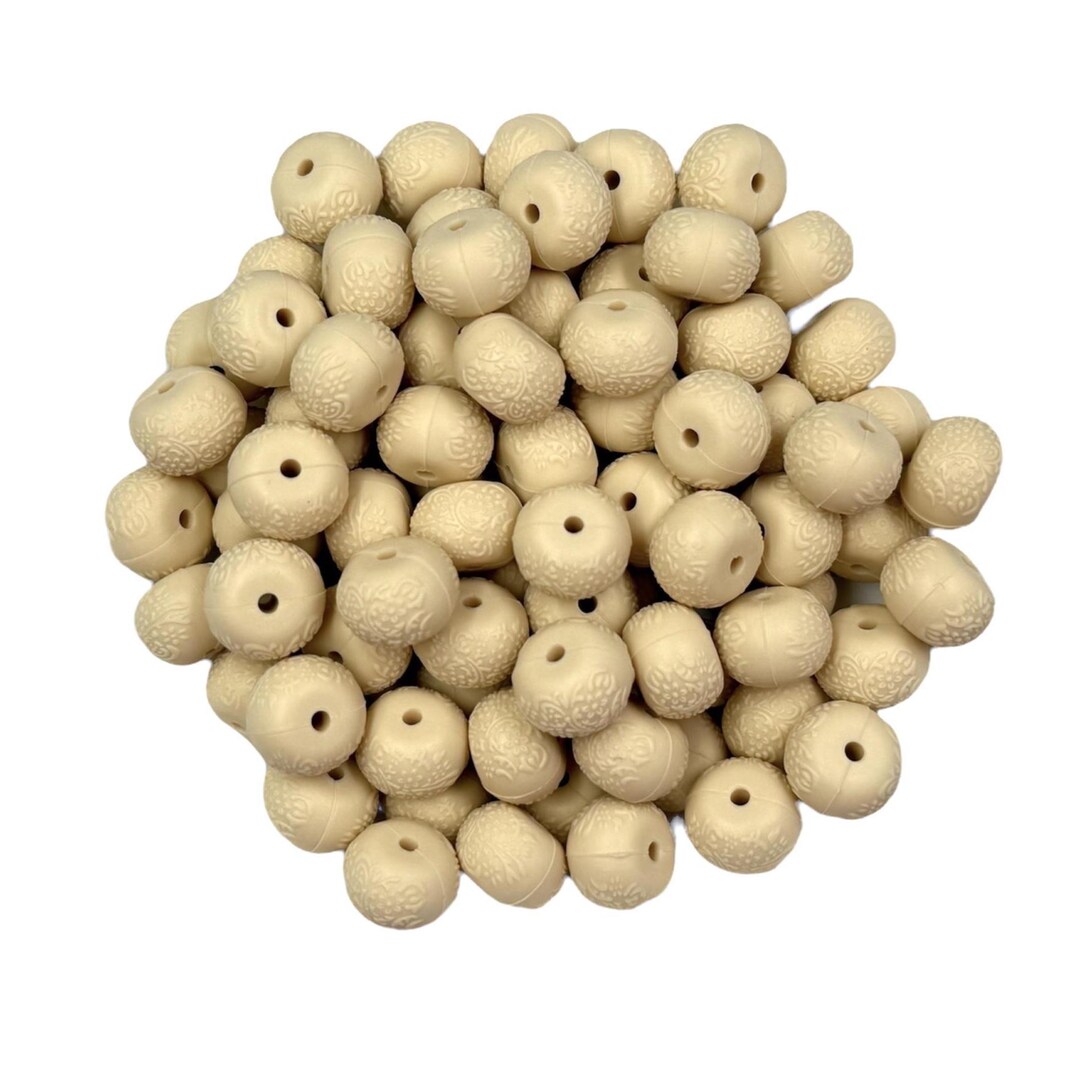 Beige Embossed MINI ABACUS Silicone Beads - Etsy