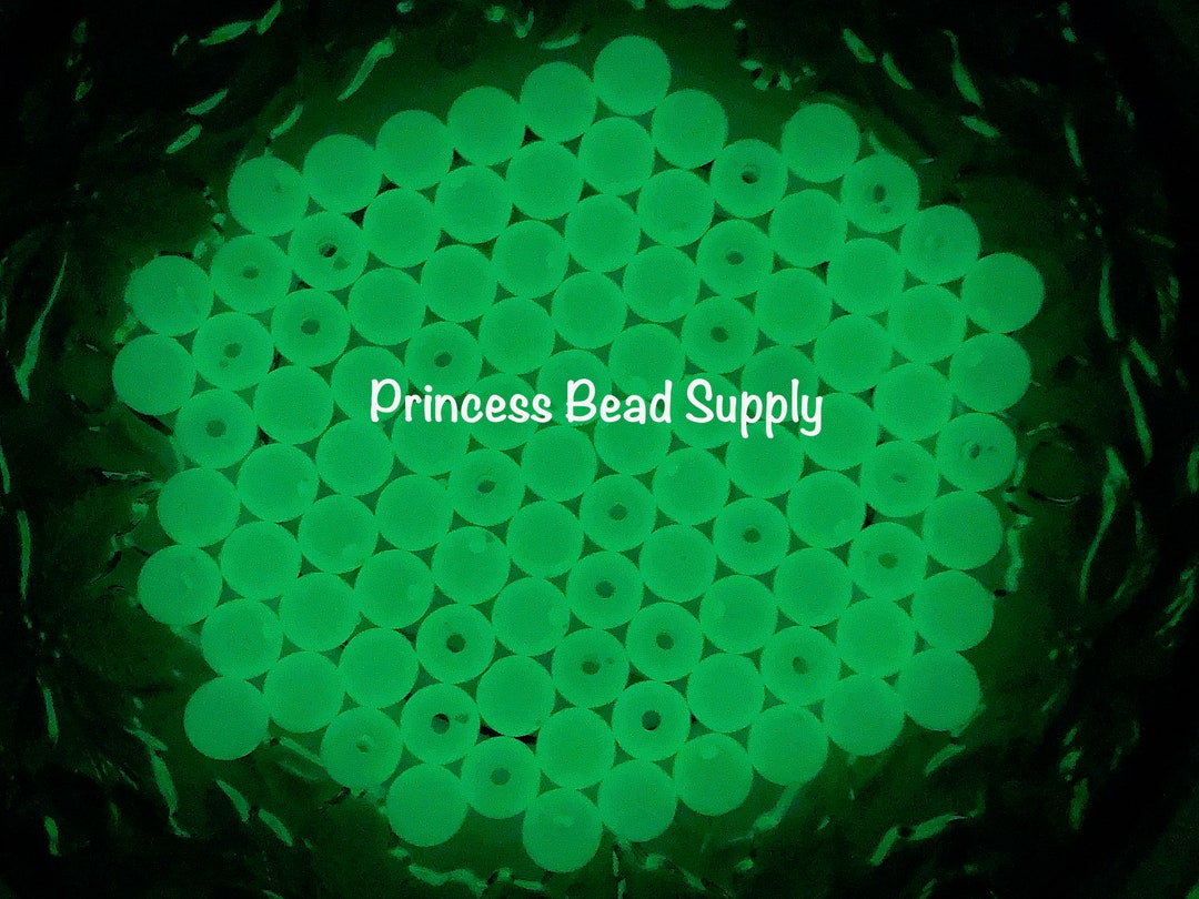 8mm Glow in the Dark Beads, 8mm Glow in the Dark Mini Beads, Glow in ...