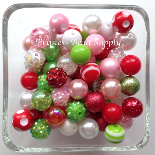 Red 12mm Bead Mix 100 12mm Chunky Bulk Beads 12mm Bulk Bead - Etsy
