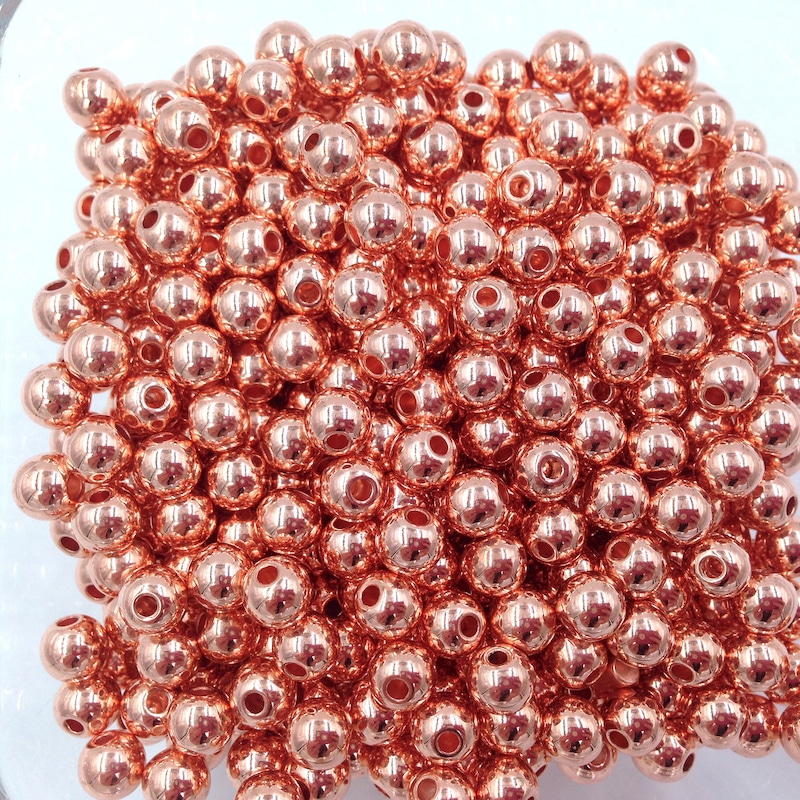 Rose Gold Spacer Beads - Etsy