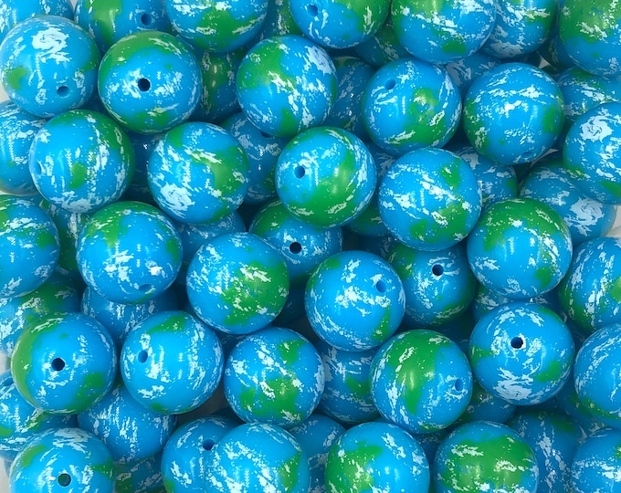 20mm Sky Blue Earth Chunky Beads, World Chunky Beads, Earth Beads ...
