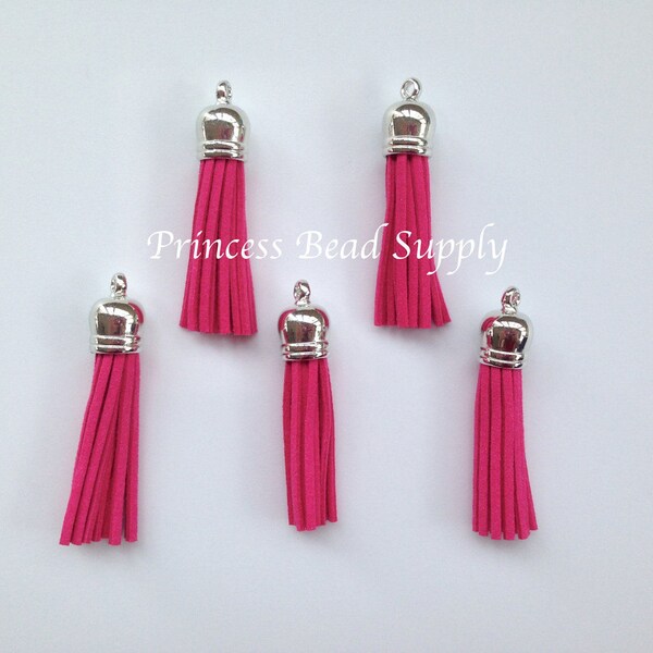 Pink Leather Tassel - Etsy