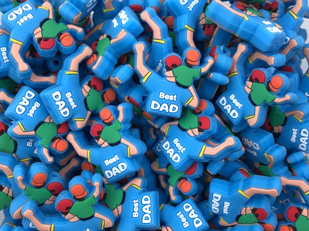 Best Dad Silicone Beads, Father's Dad Silicone Beads, Focal Silicone ...