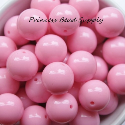20mm Neon Pink Solid Chunky Beads Set of 10 Neon Hot Pink - Etsy