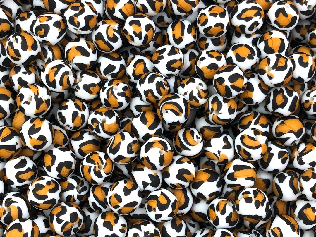 15mm Big Cheetah Print Silicone Beads - Etsy