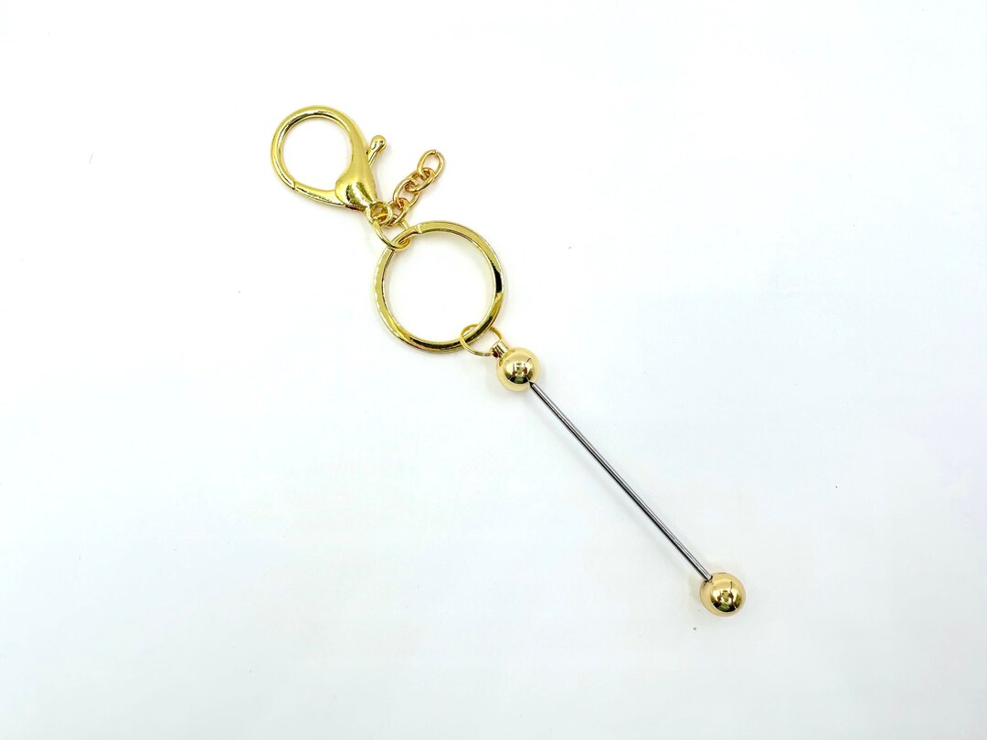 Gold Key Chain Bars, Beadable Key Chain, Key Chain Bar Blanks, Keychain ...